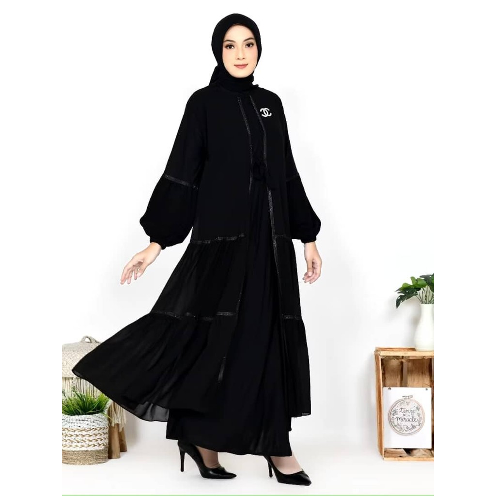 🔥 READY STOCK 🇲🇾🔥 AB Abaya Turkey 2420 Series Umrah Haji Black Abaya ...