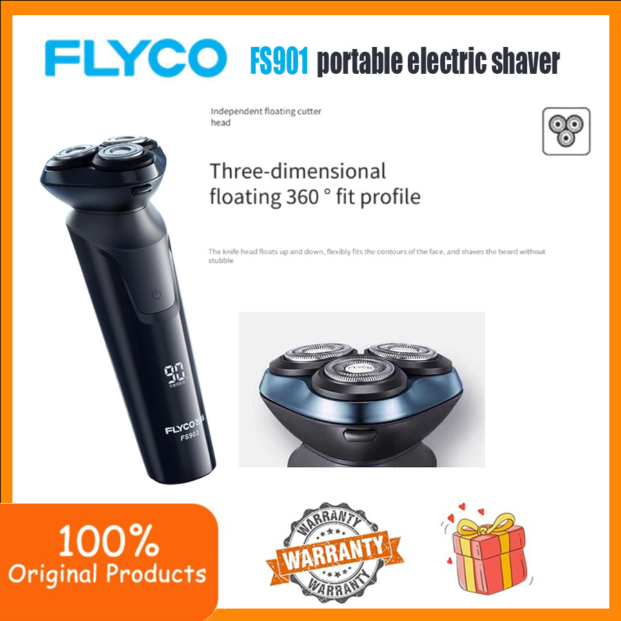 FLYCO FS901 Portable travel wireless men's electric shaver | Shopee Malaysia