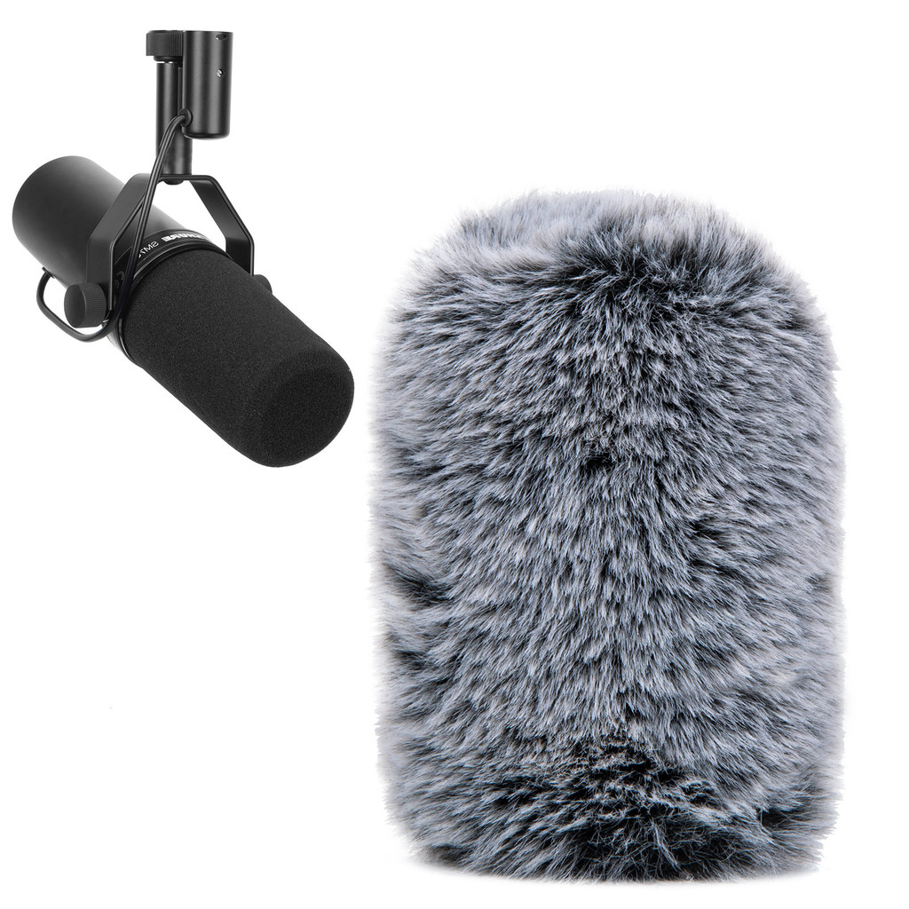 Shure SM7B Microphone Pop Filter , Furry Microphone Cover Wind and ...