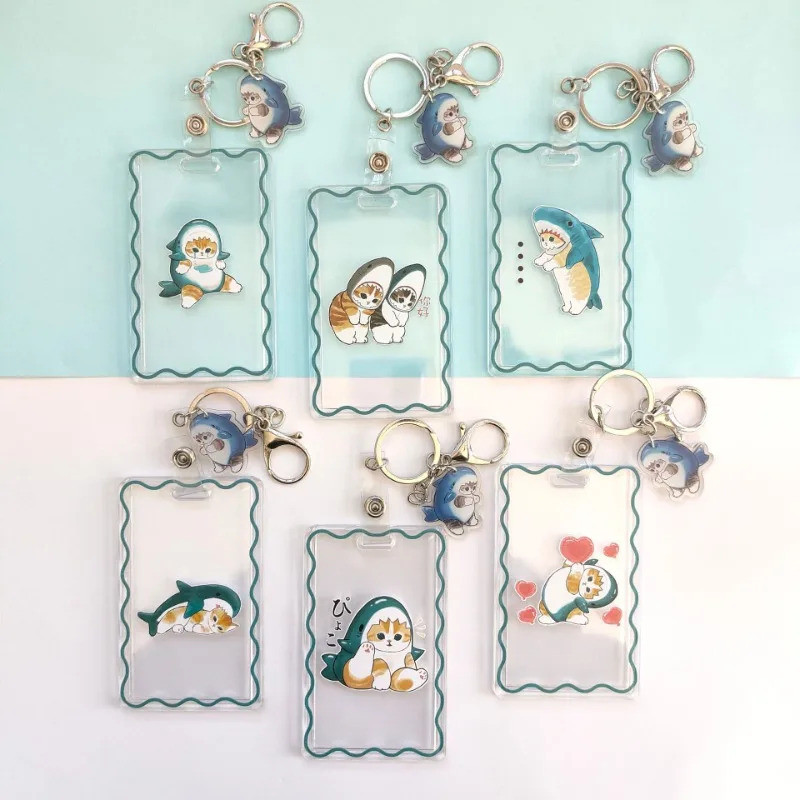 Transparent Cute Cat Cat ID Card Holder for Students Subway Pass Door ...