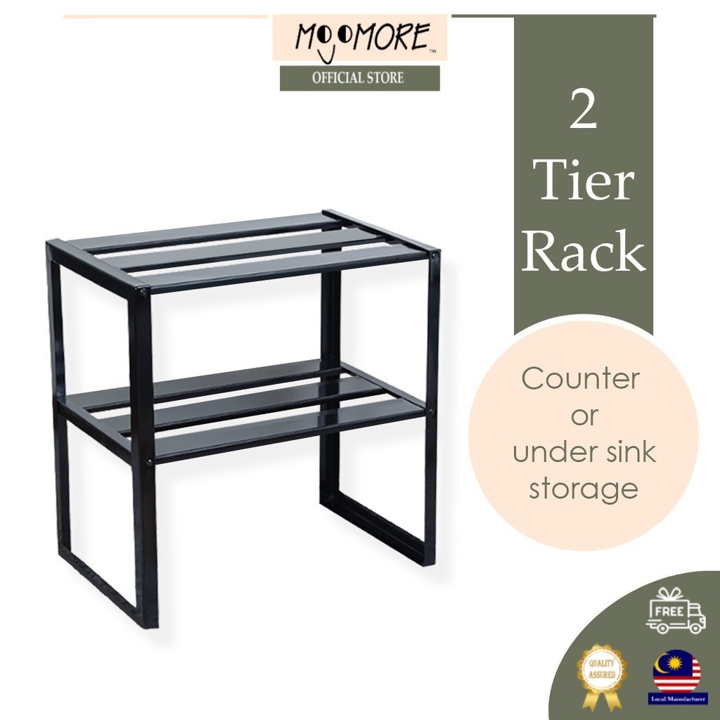MOJOMORE 2 Layer Multipurpose Storage Organizer Rack | Shopee Malaysia