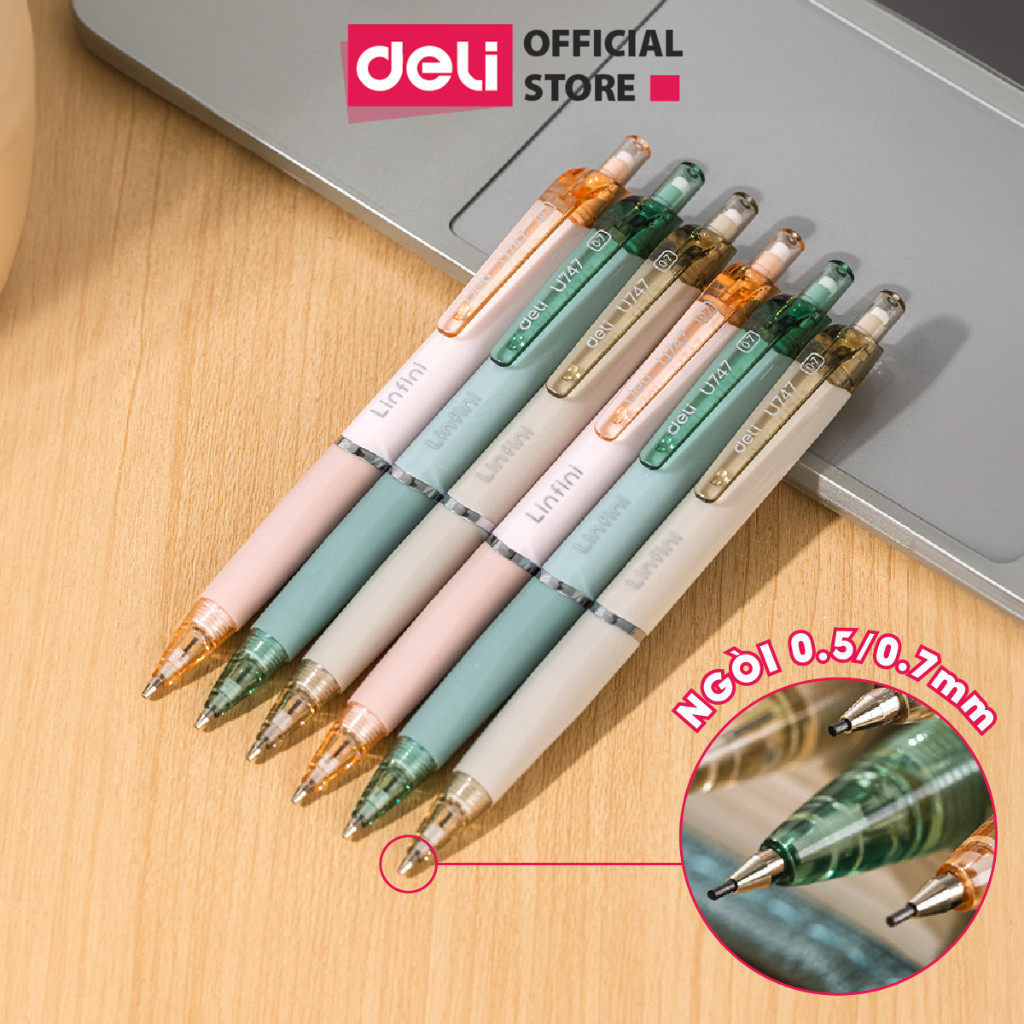 [Deli Vpp] Scribe mechanical pencil in pastel color with 0.5mm/0.7mm ...