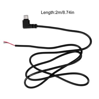 LI Male Type C to 2 Pin Extension Cord USB C Pigtail 2Pin Power Cable Line 22AWG Support 5V 3A ...