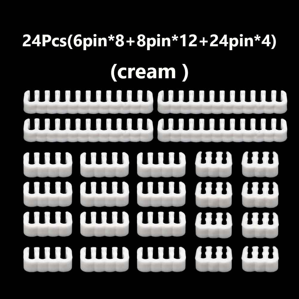 24pcs 24Pin 8Pin 6Pin Cable Comb Organizer for 3.0-3.6mm PC Power ...