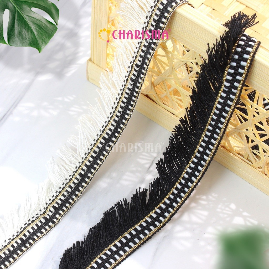 Charisma Tassel Lace Motif 4 - Embroidered Lace / Width 3cm / Price Per ...