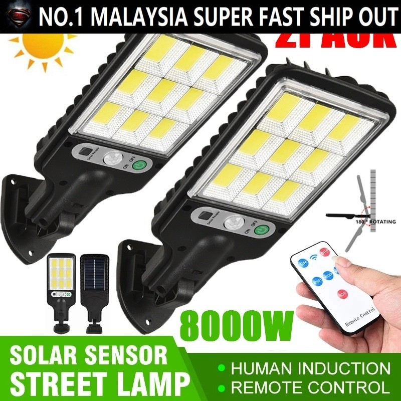 SP 8000W Solar Light Lampu LED Solar Taman Street Solar Light Outdoor Lighting Motion Sensor ...