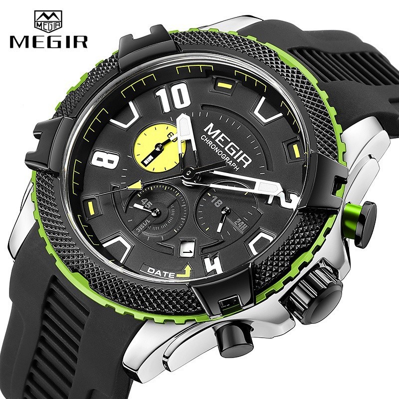 MEGIR Luxury Men's Watches Fashion Sport Quartz Watch Waterproof Date ...
