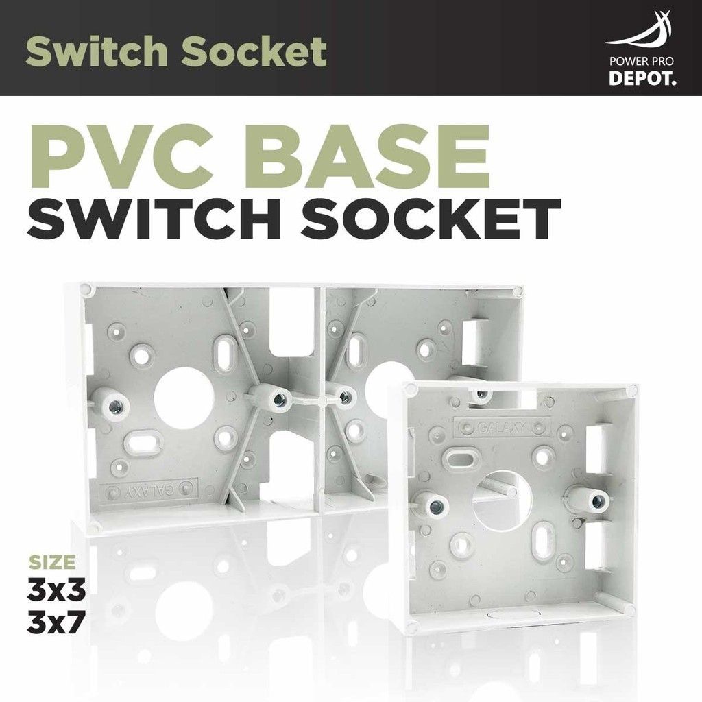 PVC Nut Box Base | Electrical Box | White Switch Socket Base ( 3x3 ...