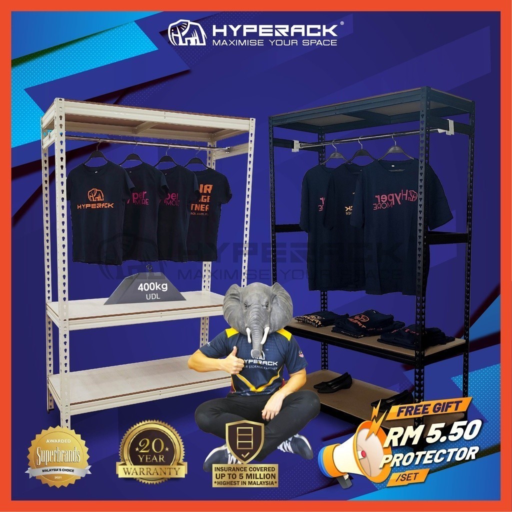 RACKSMORE Boltless Rack Clothing Storage Laundry Hanger Cloth Organizer ...