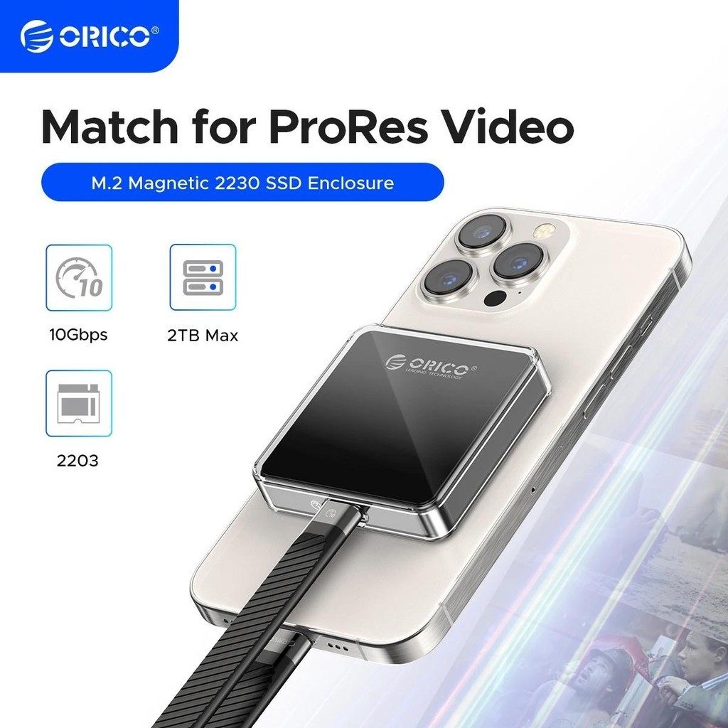 ORICO NVME SSD Case 2230 M.2 NVMe SSD Enclosure 10Gbps Magnetic ...