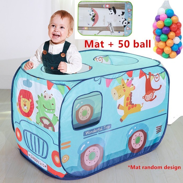 Kids Car Tent Portable Folding Tent with Carrying Bag Children Outdoor ...