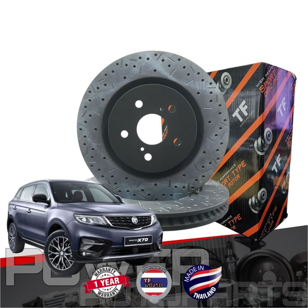 PROTON X70 (CBU) / GEELY BOYUE - DISC ROTOR SPORT (PHOSPHATE) SLOTTED ...