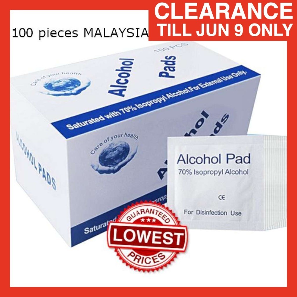 (LONG EXPIRY) 200pcs Alcohol Swab Alcohol Pad Alcohol Wipes Pensterilan ...