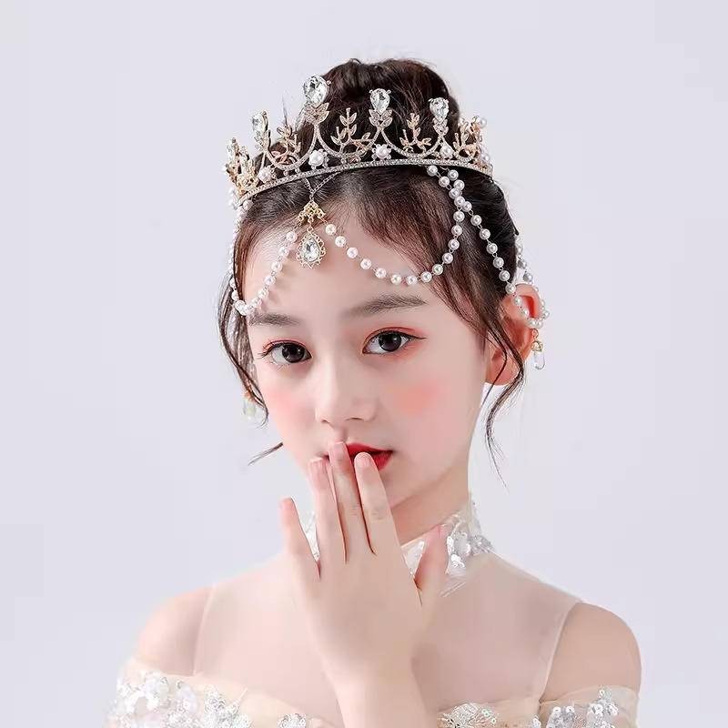 Children's Crown Tiara Princess Forehead Tiara Crown Hair Tiara Girl ...