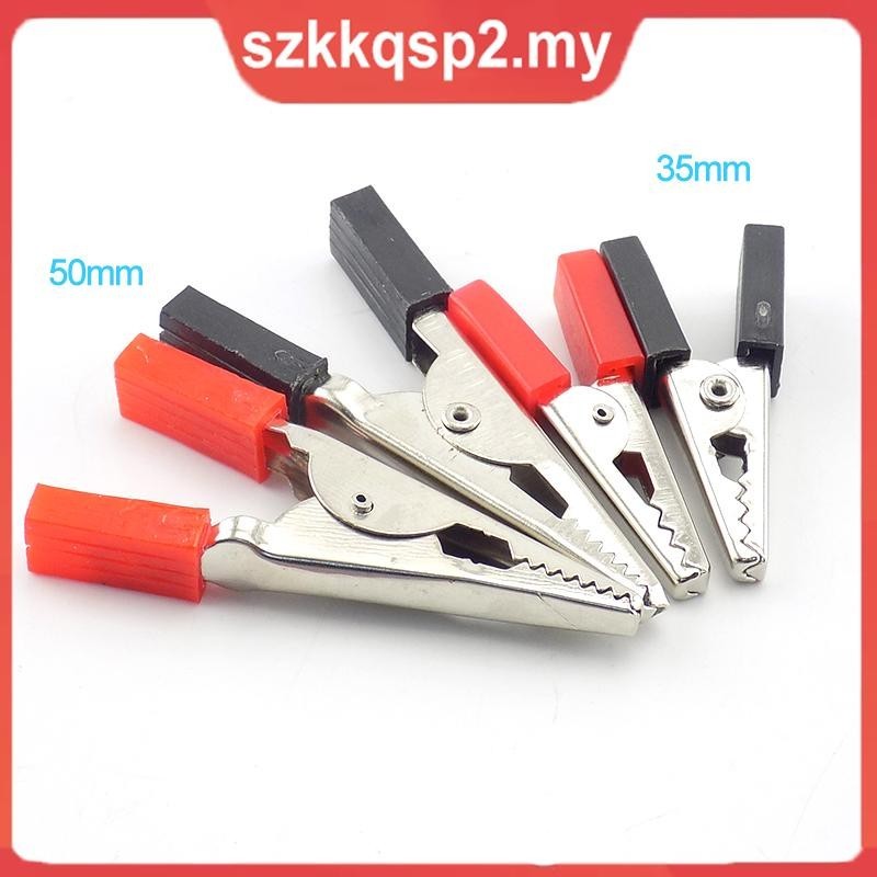 Red Black Alligator Clips Crocodile Terminal Test Electrical Battery ...
