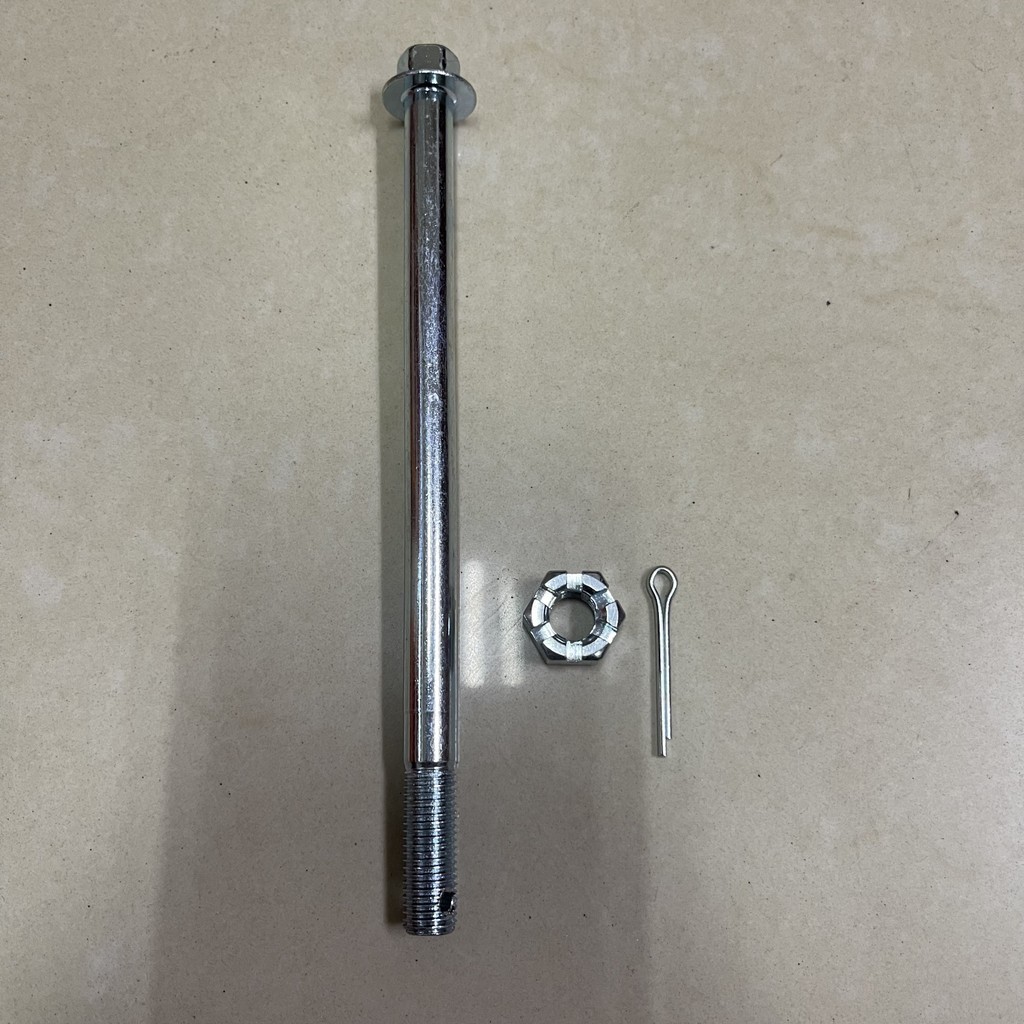 SUZUKI RC80 RC-80 RC 80 FRONT WHEEL SHAFT + NUT SET SAF SAB TIRE DEPAN ...