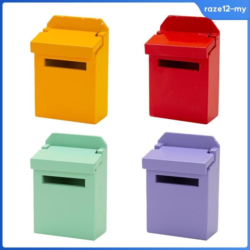 [RazecaMY] 1:12 Dollhouse Mailbox Mini Wood Letter Box Simulation ...