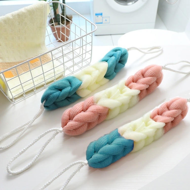 bath Backrub long nylon Berus badan mandi Scrub bathroom towel long ...