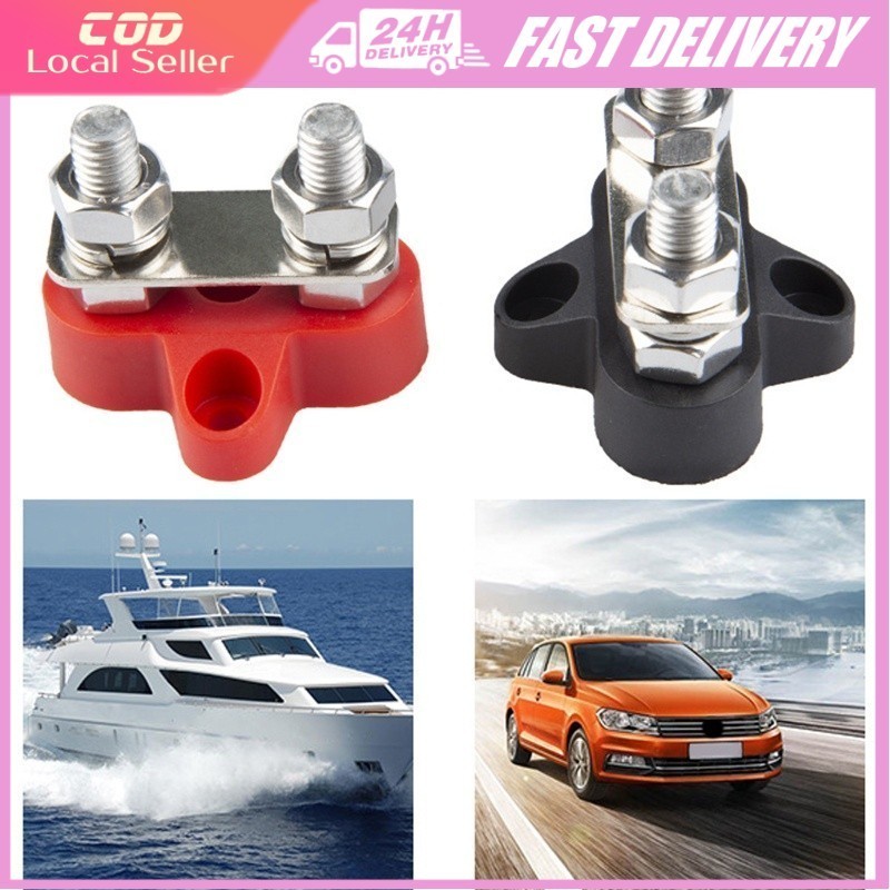 M6 M8 M10 Terminal Block Studs 12-48V Battery Power Distribution Terminal Stud BusBar Connector ...