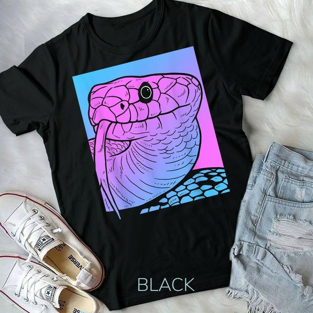 Vaporwave Snake Aesthetic T-Shirt - Pastel Goth Serpent - Unisex Form T ...