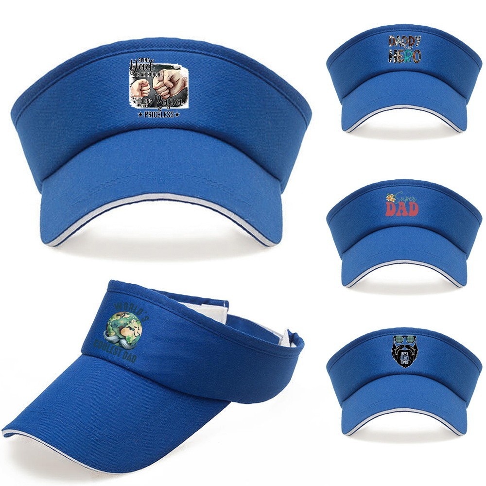 2024 Father's Day Pattern Empty Top Cap for Daddy Quick-dry Visor ...