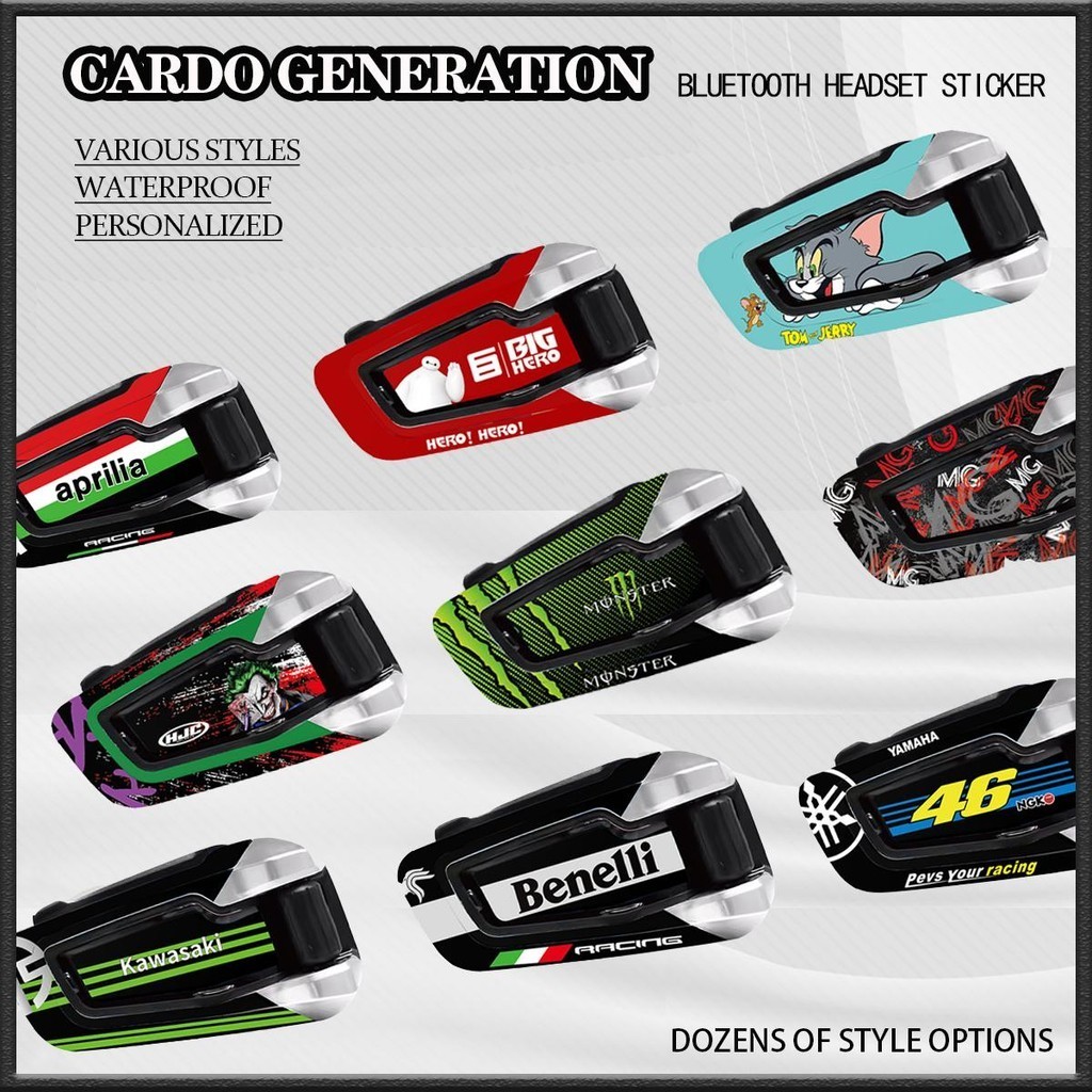 CARDO Generation Bluetooth Headset Stickers Headset Decorative ...