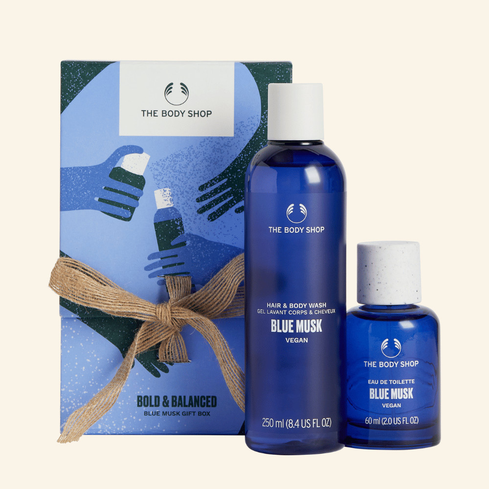 The Body Shop Bold & Balanced Blue Musk Gift Box | Shopee Malaysia