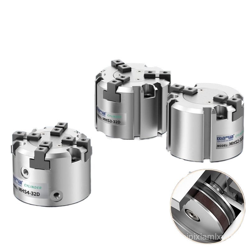 Three-claw Pneumatic Finger Cylinder MHS3/2/4-16-125-32-40-50-63D ...