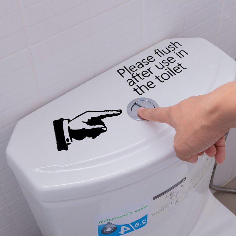 BCF DIY Toilet Sticker Batoom Decor Please Flush After Use In The ...
