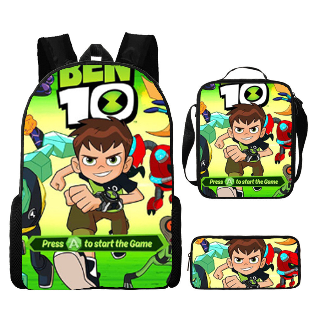 Teenager Hacker Backpack ben 10 Student School Bag Anime Cartoon ...