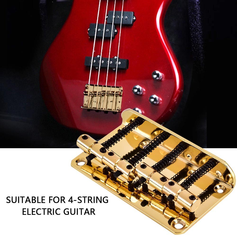 Cloudshop Professional Metal Four String Bass Bridge For 4 Electric ...