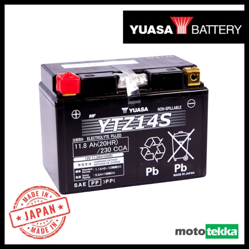 Yuasa YTZ14S Battery (Made in Japan) BMW 1200 1250 GS GSA R1200GS Honda ...