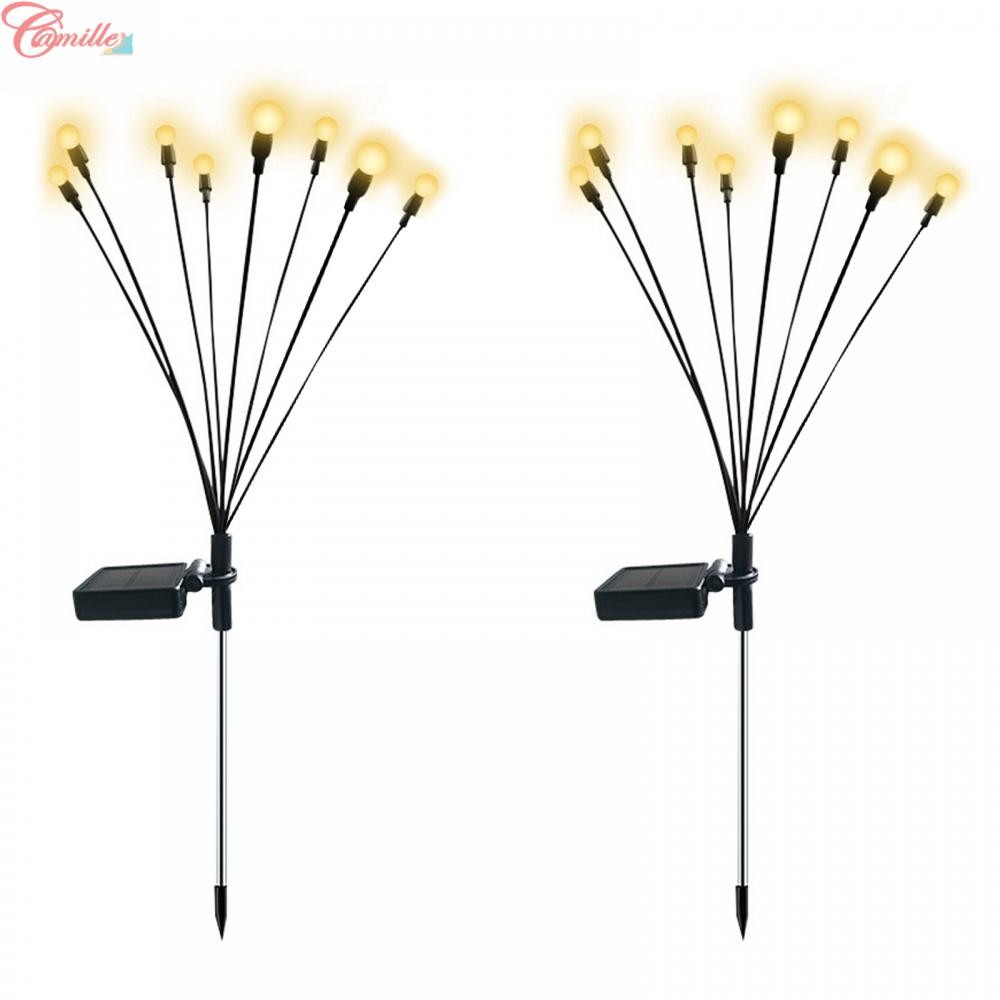 【CAMILLES】Solar Firefly Lights String for Garden Patio Flickering Bulbs ...