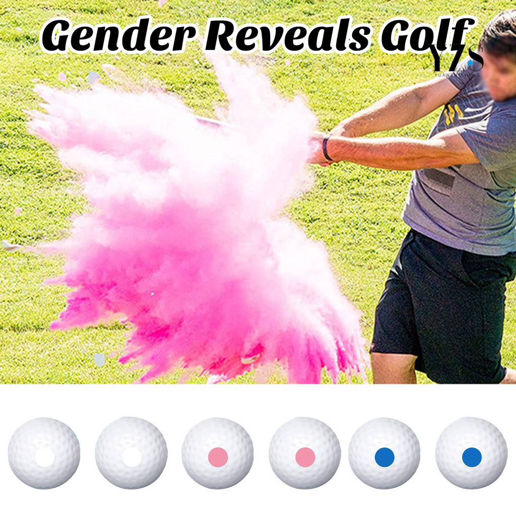 Y-S Gender Reveal Golf Ball with Golf Tee Exploding Golf Ball Set Powder Explosion Announcement ...