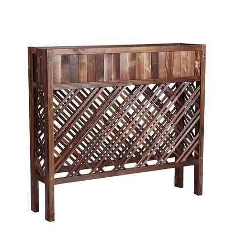 Pin Flower Trough Partition Flower Stand Restaurant o Solid Wood Fence ...