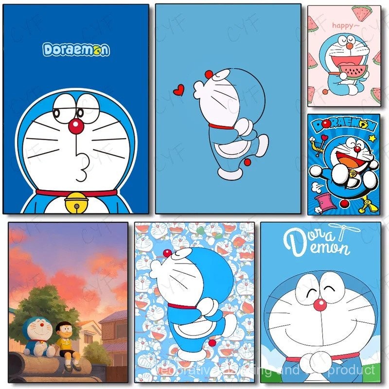 Cartoon D-Doraemon Poster HD art wall waterproof home living room ...