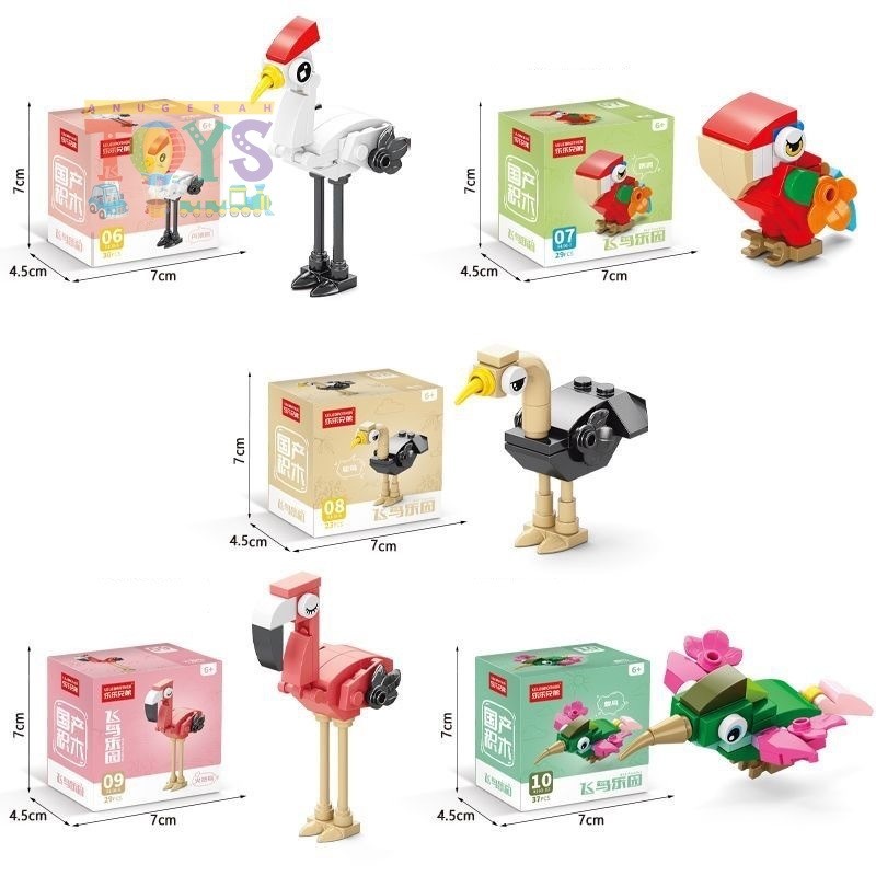 DIY Brick Toys 3D Bird Building Bricks Blocks Building Bird Blocks ...