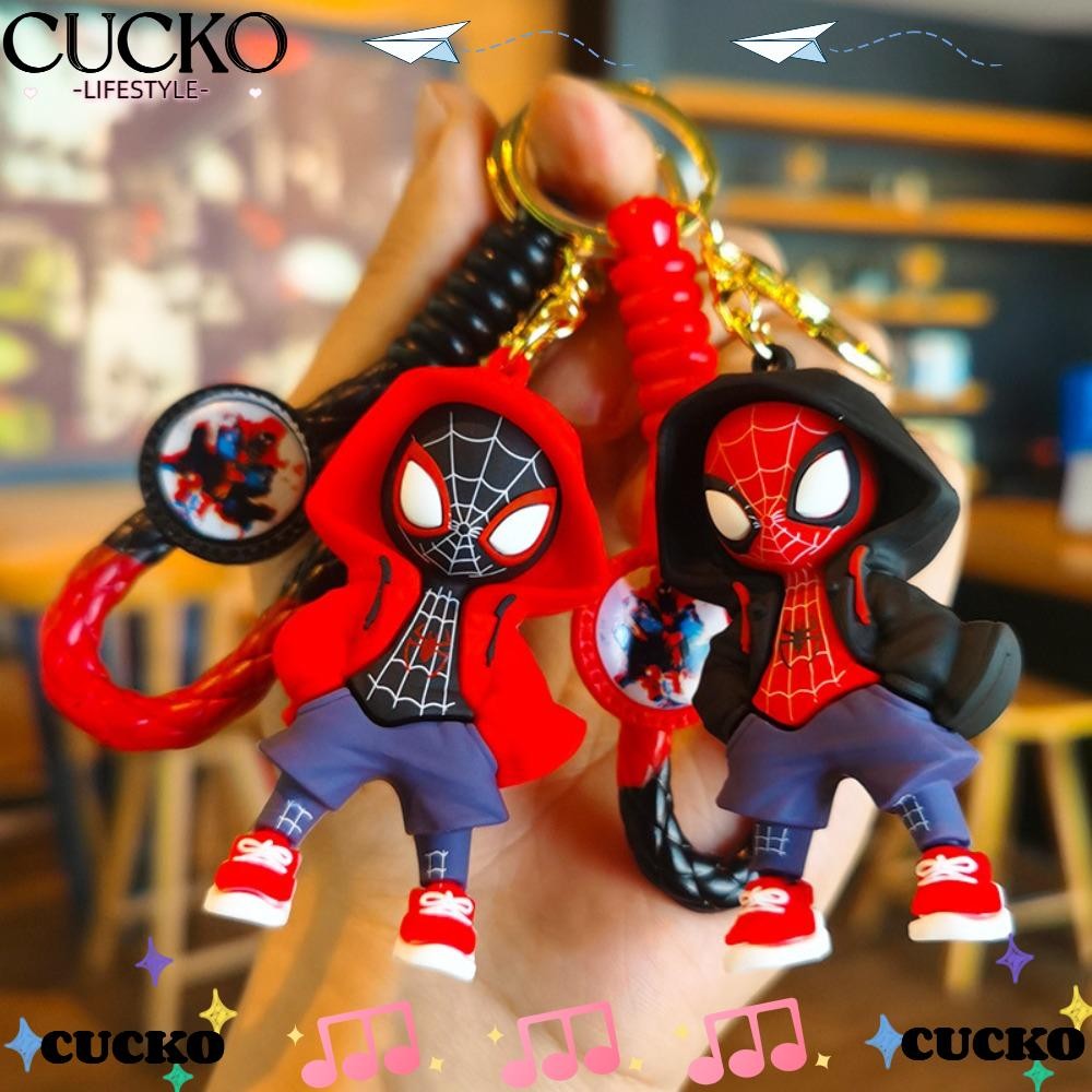 CUCKO Spider-man Cartoon Key Chain, Cute Silicone Spiderman Woven ...
