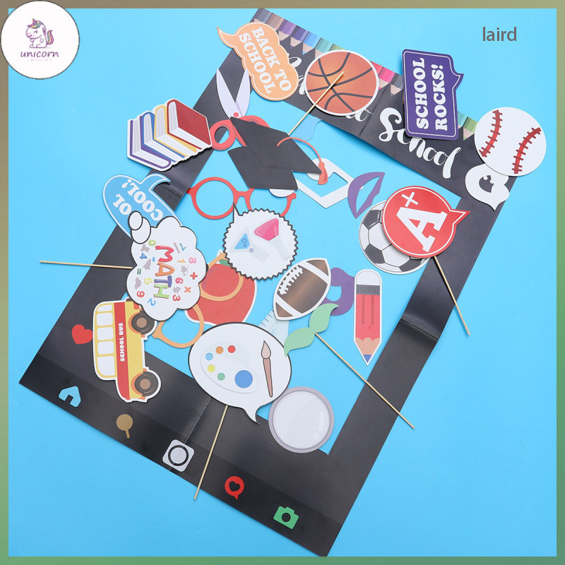 UN 30pcs Back to School Paper Party Photo Frame Props Creative Glasses ...