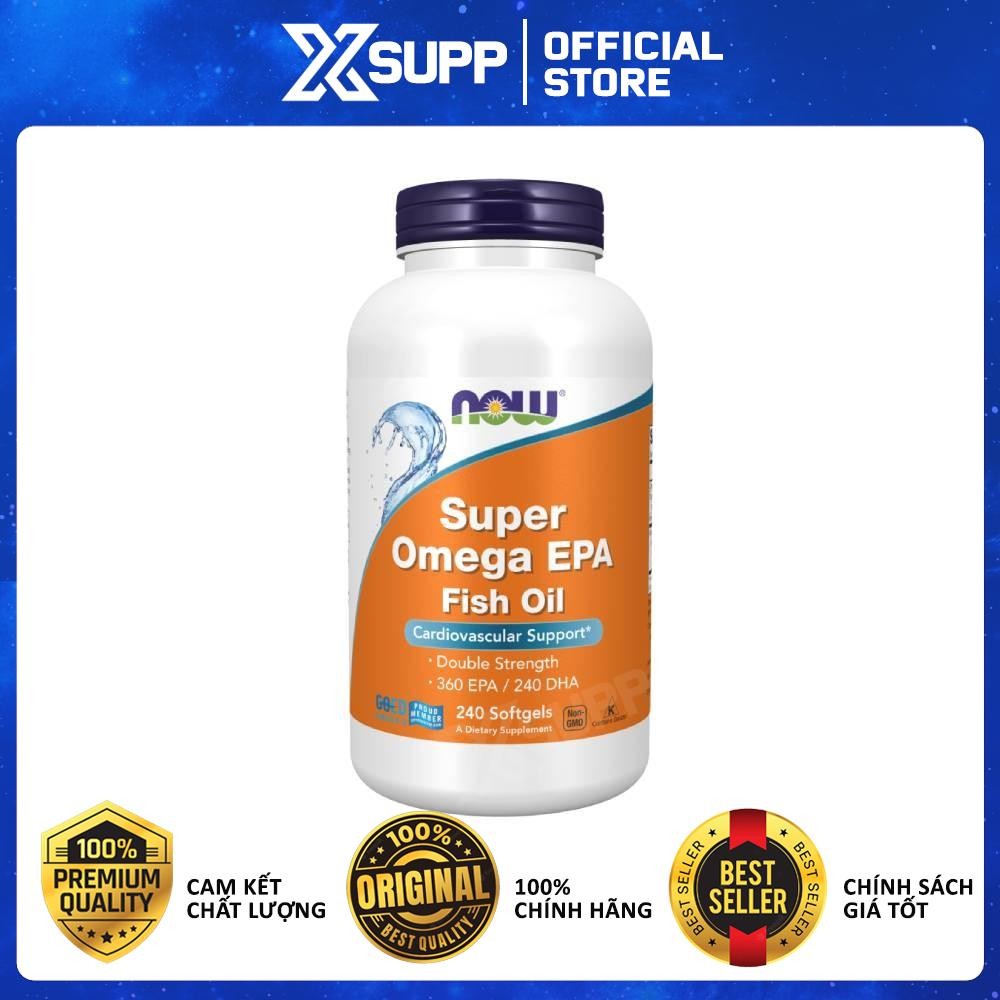Now Super Omega EPA Fish Oil Pills 1200mg 360EPA/240DHA (240 Pills ...