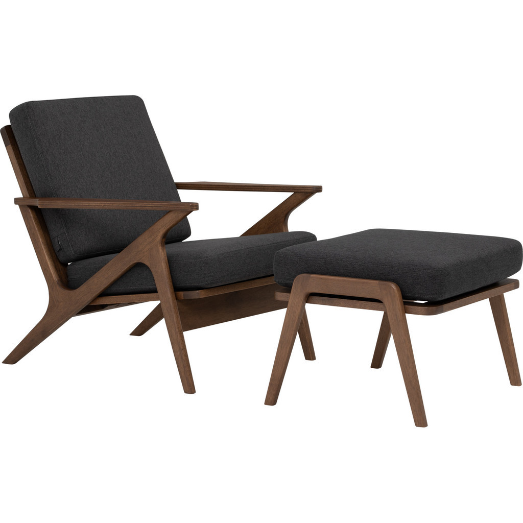 LOFT Living ASTON Lounge Chair Arm Chair With Stool- arm chair Cocoa ...