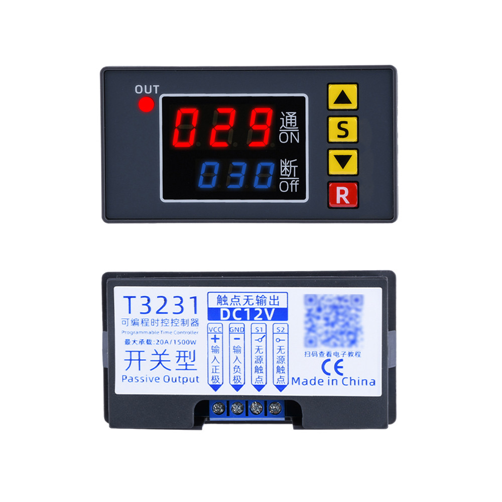 Timer Delay Relay DC12V 20A Programmable Cycle Timer Switch ON-Off ...