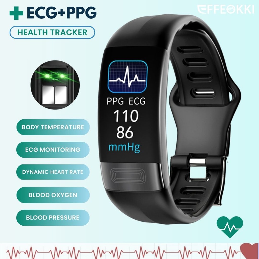 Smart Watch Ecg Blood Pressure Sensor 2025 Heart Rate Waterproof Ecg ...