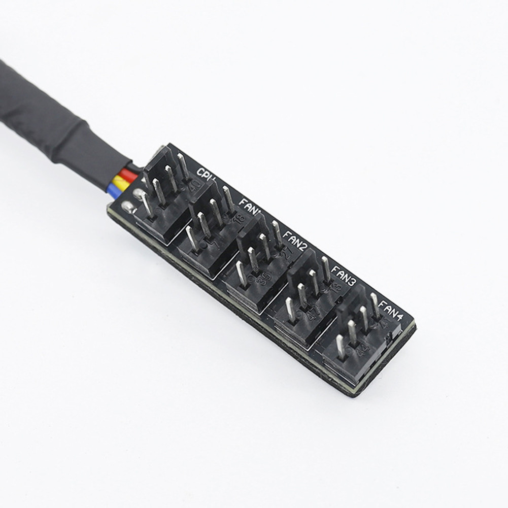 1 to 5 4-Pin PWM CPU Cooler Fan PC Case Cooling Fan Sleeved Power Cable ...