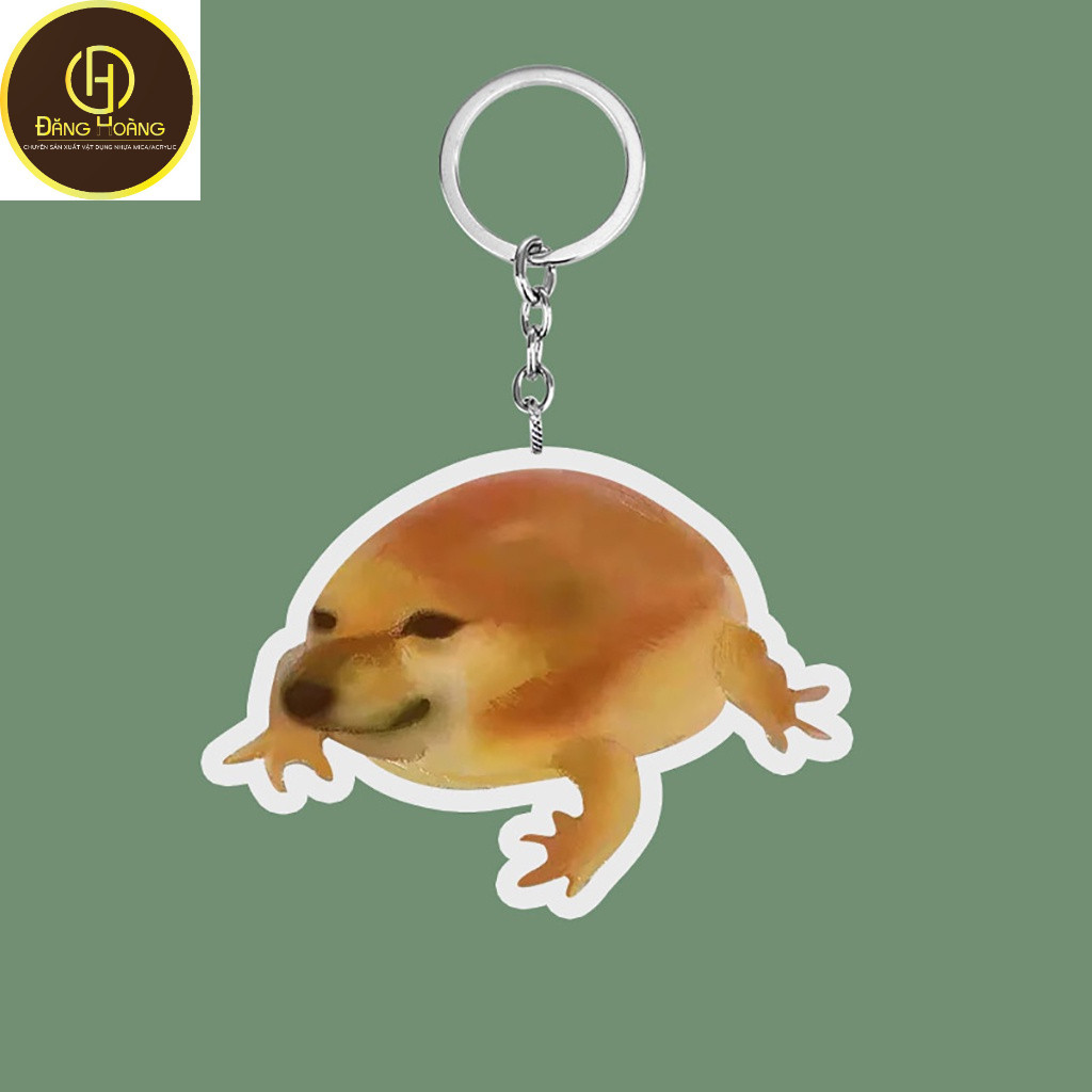 Cheems frog dog and cat keychain for friends and lovers - DH | Shopee ...