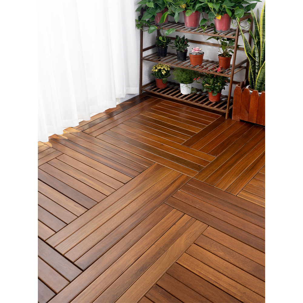 Balkoni Luaran Anti Kakisan Lantai Kayu Pepejal Teres Halaman ...