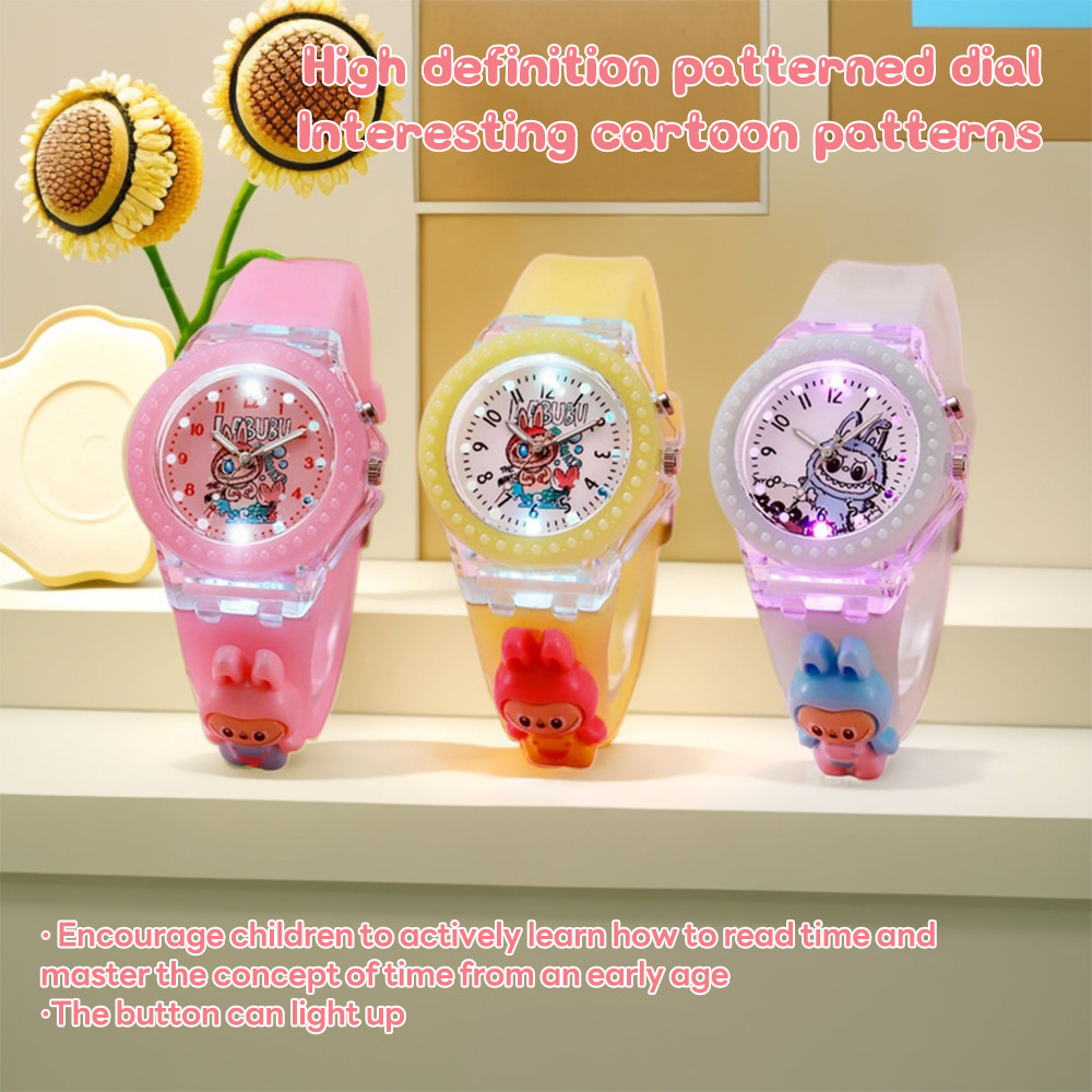 lakoe Labubu Watch Kids Jam Tangan Labubu Hadiah Budak Luminous Watch ...