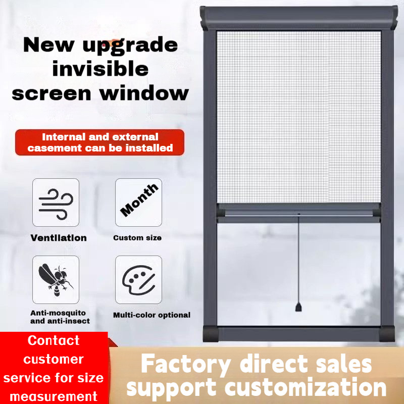 Customizable Folding Screen Window with Anti-Mosquito Mesh, Self ...