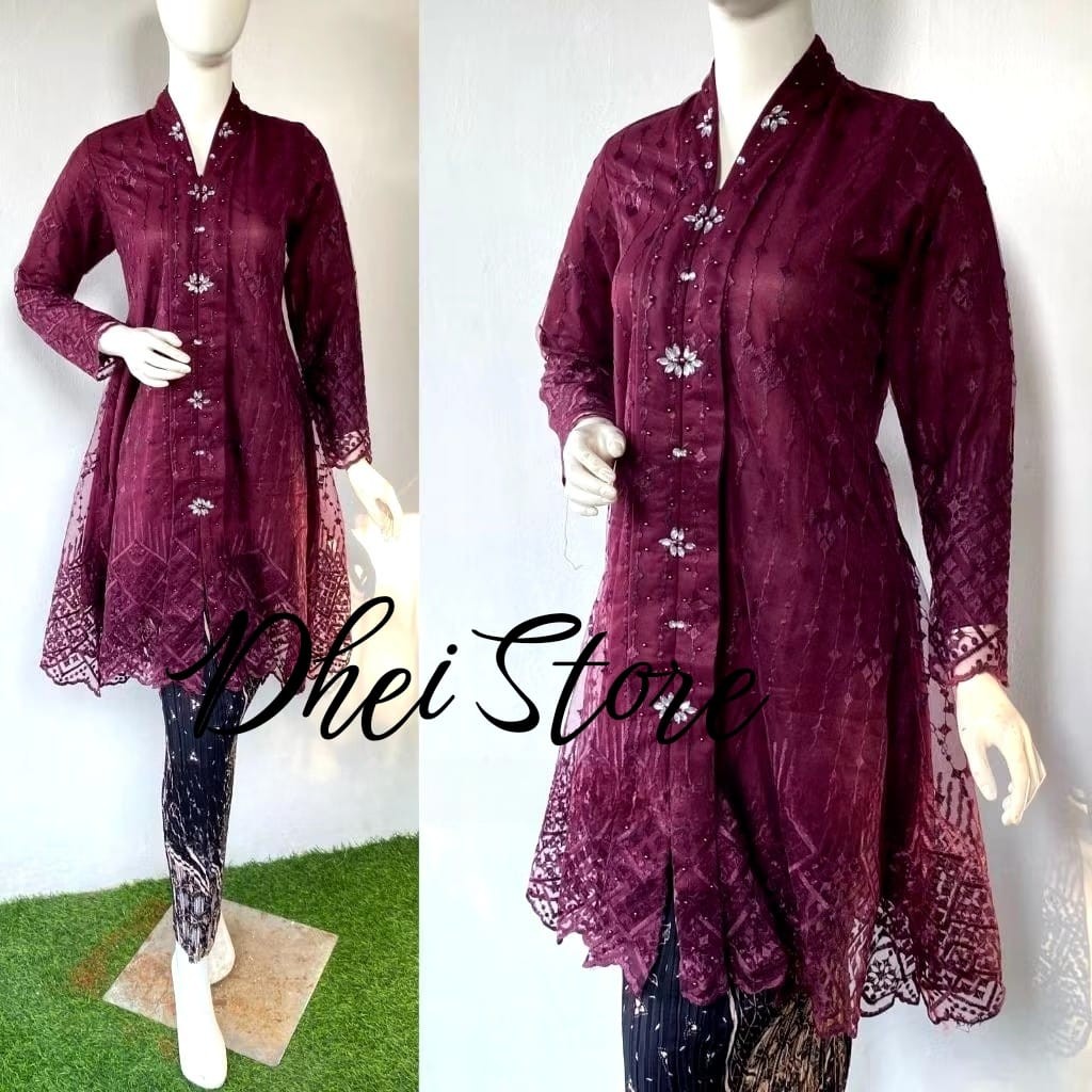 Dhei Store Kartini Sequin Floy Graduation Kebaya Dress Modern Ethnic ...