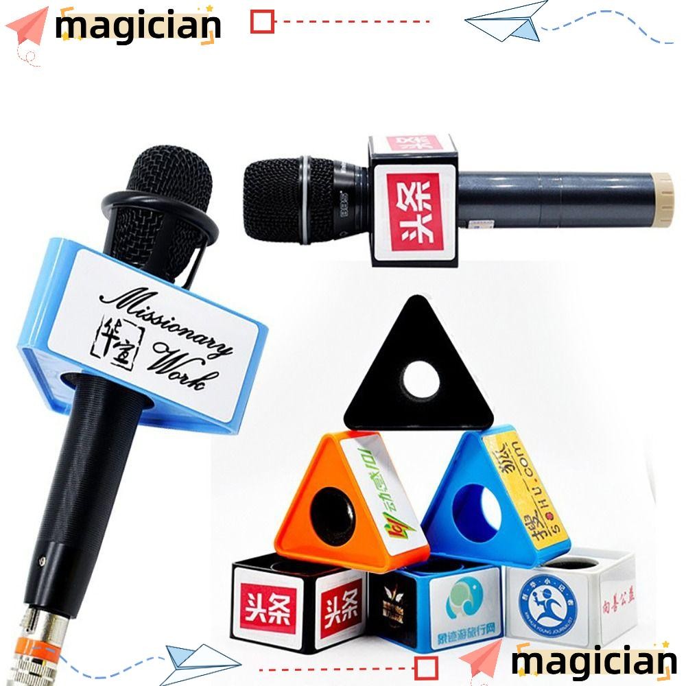 MAGIC Microphone Flag Station, DIY Customizable Microphone Logo Flag ...